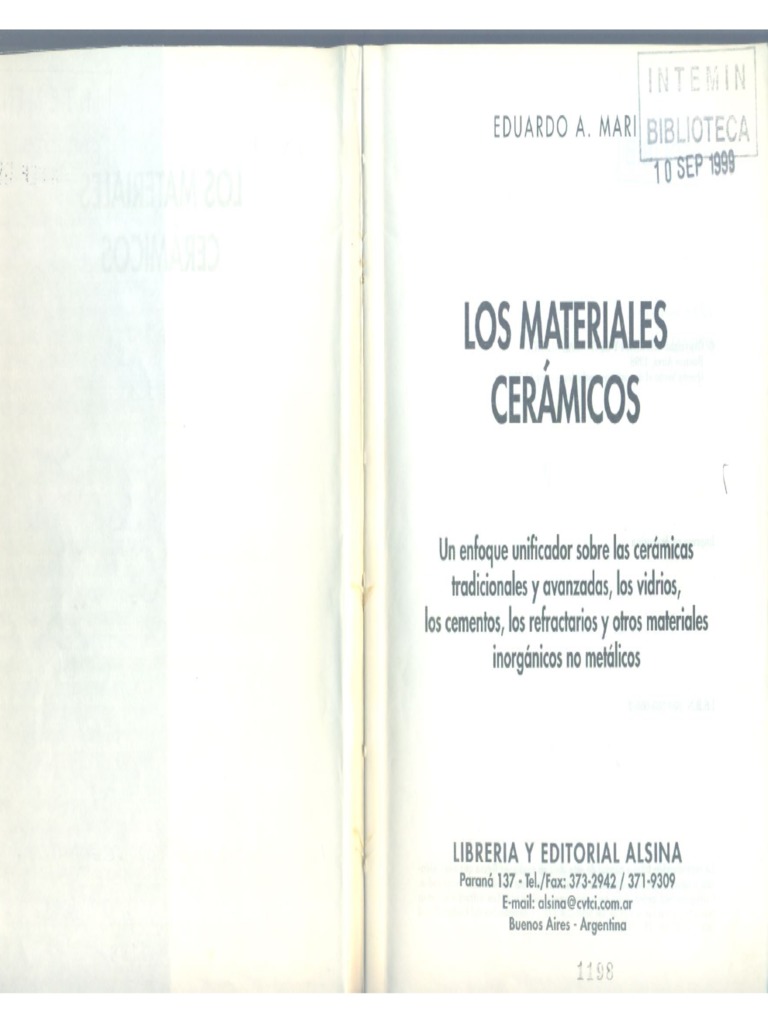 Los Materiales Cerámicos - Mari, Eduardo | PDF