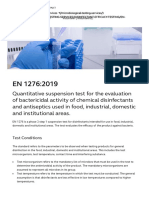 BS EN 1276:2019 Bactericidal Test Standard | PDF