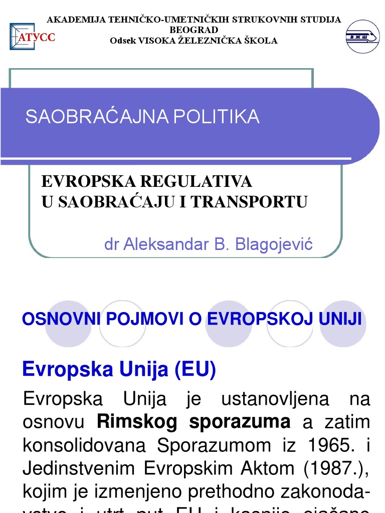 Predavanje 04.1 Eu Osnovni Pojmovi | PDF