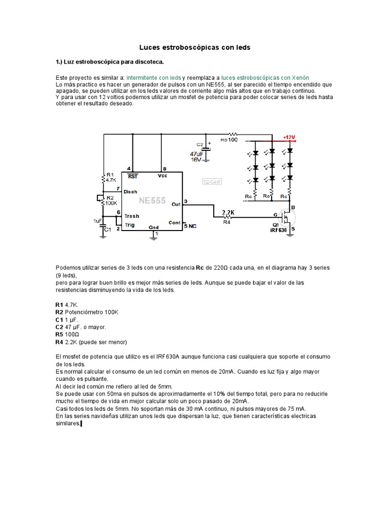 Luces Estroboscópicas Con Leds | PDF