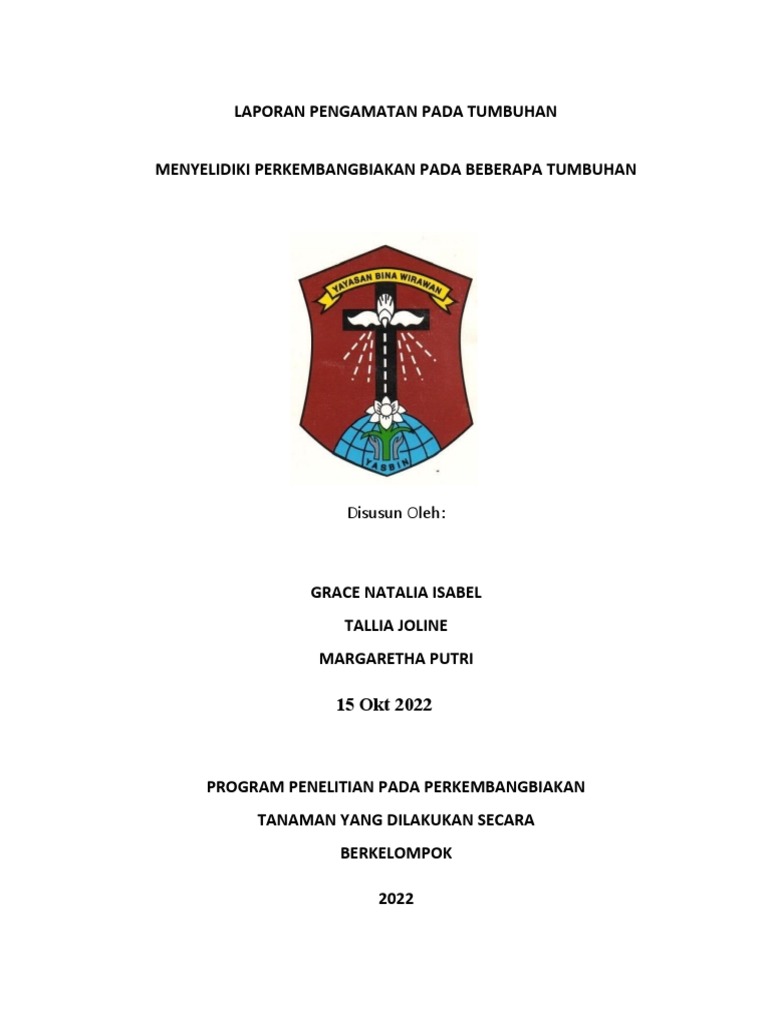 Laporan Pengamatan Pada Tumbuhan | PDF