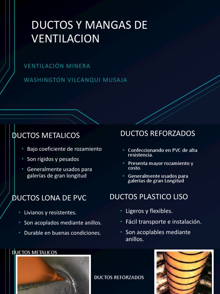 Tipos de Ductos y Mangas de Ventilación | PDF