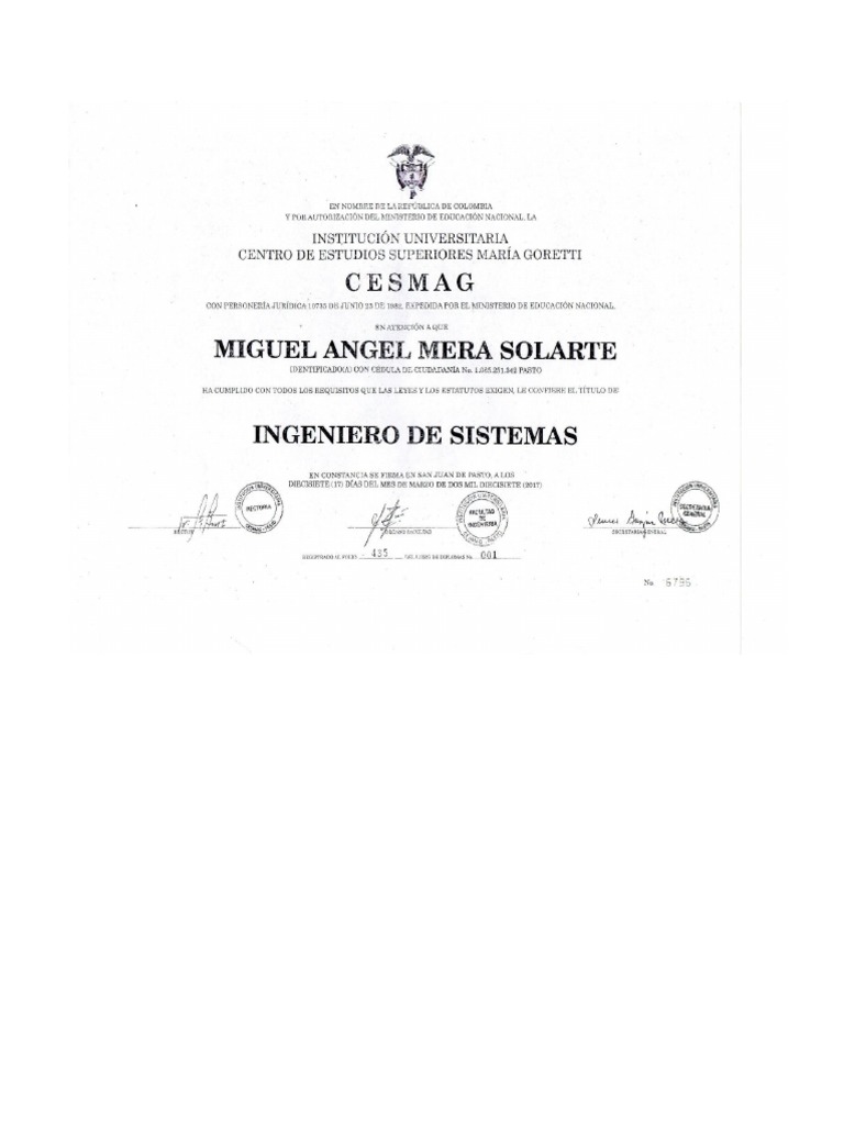 Diploma Ingeniero de Sistemas | PDF