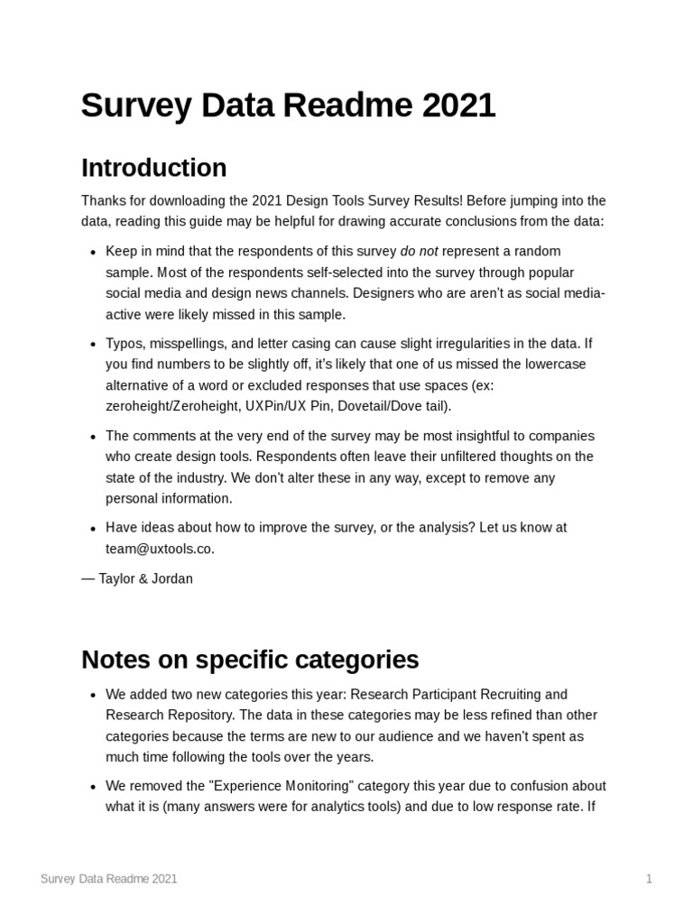 Readme | PDF | Version Control | Software Repository