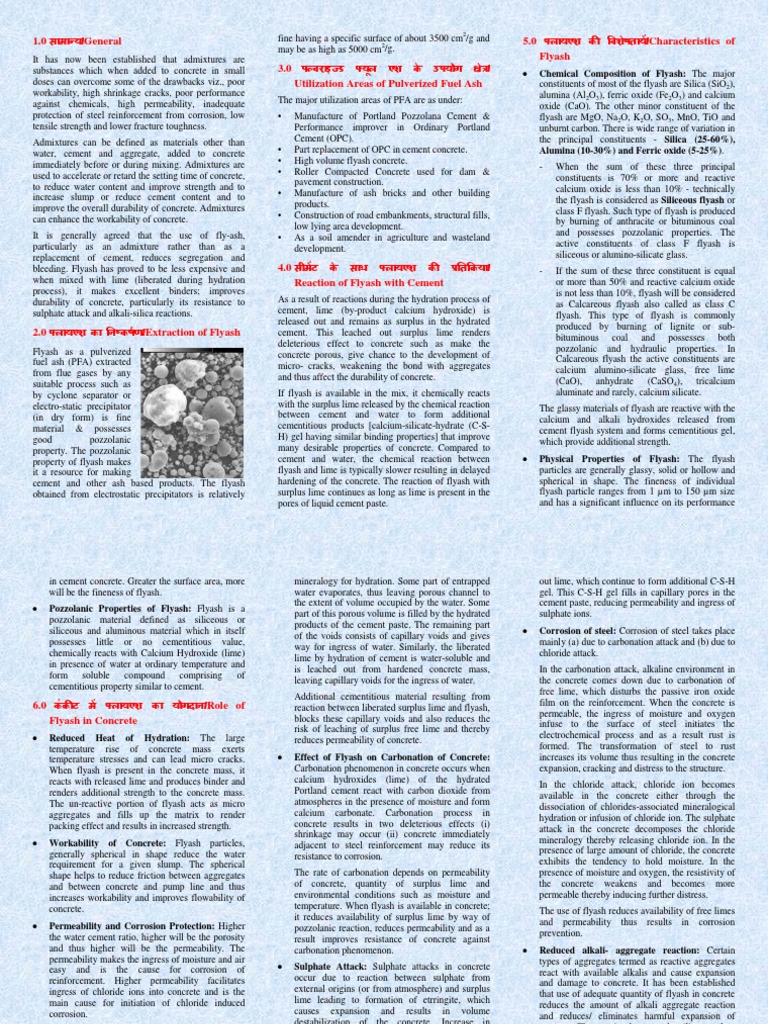 Rdso Use of Fly Ash As Admixture in Concrete | Download Free PDF ...