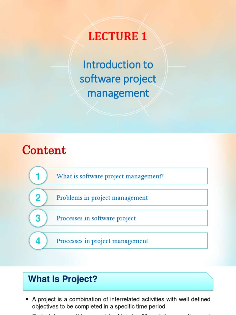Lecture 1 - Introduction To Software Project Management | PDF | Project Management | Software ...
