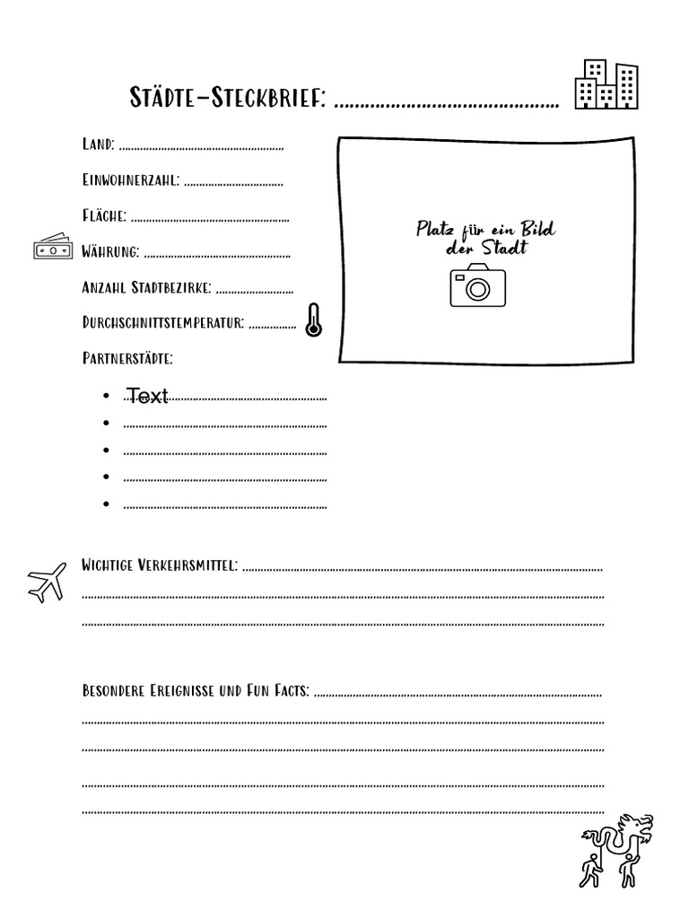 Städte-Steckbrief - Video 7 (1) - 1 | PDF