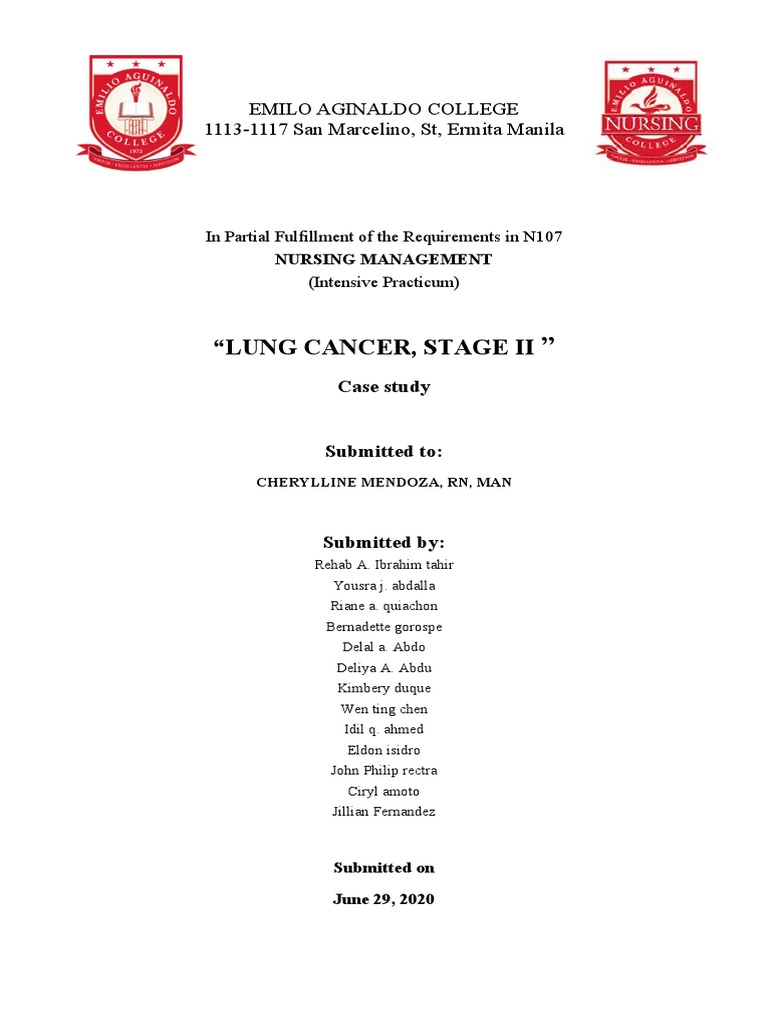 Lung Cancer Case Study 4 | PDF | Lung | Lung Cancer