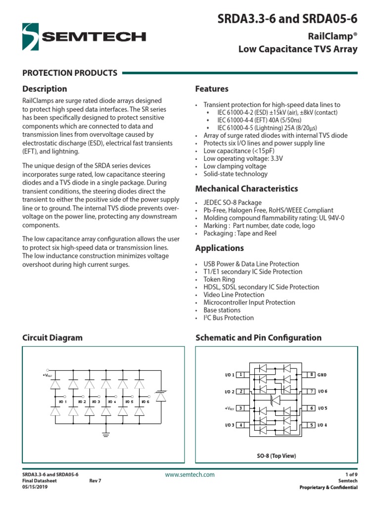 Srda 6 | PDF | Diode | Electrostatic Discharge
