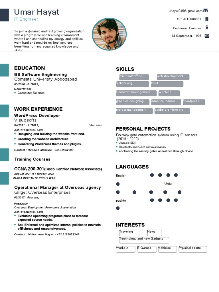 Umar's Resume | PDF | Cisco Certifications | Word Press
