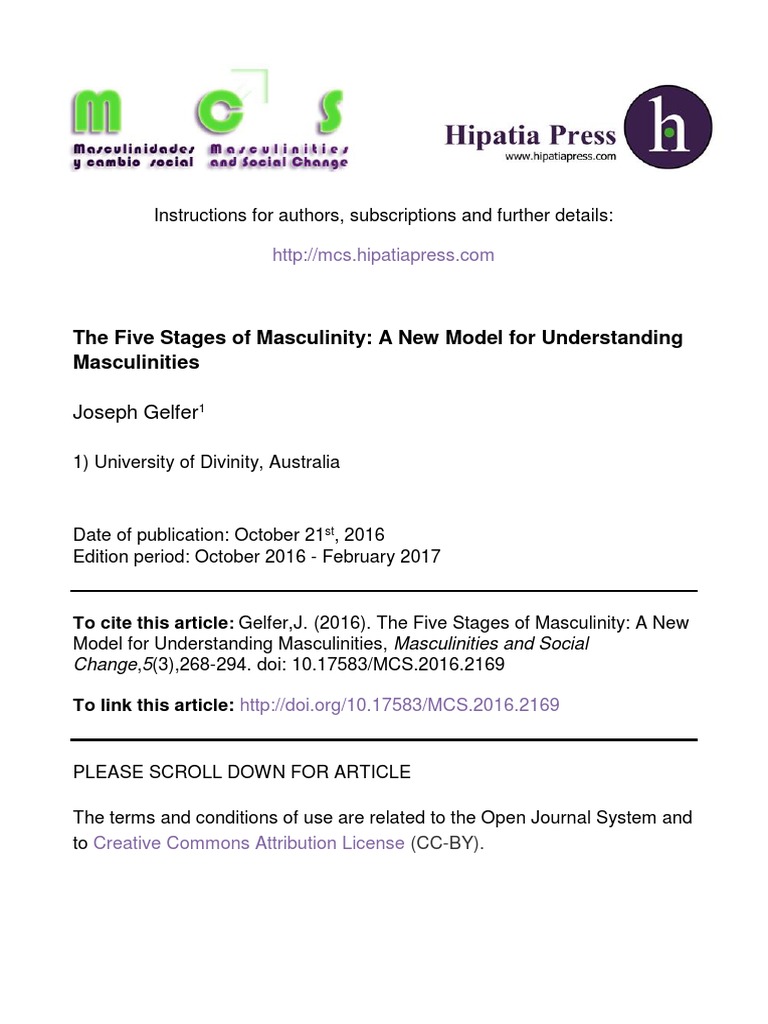 The Five Stages of Masculinity: A New Model For Understanding ...