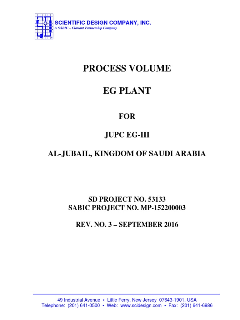 Process Volume Rev 3 9-2016 | PDF | Water | Chemical Reactor