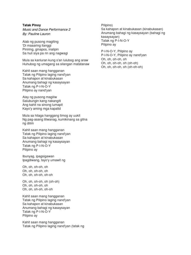 Music Lyrics | PDF