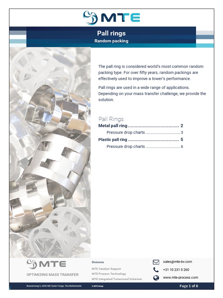 Pall rings optimize mass transfer | PDF | Physical Chemistry | Chemistry