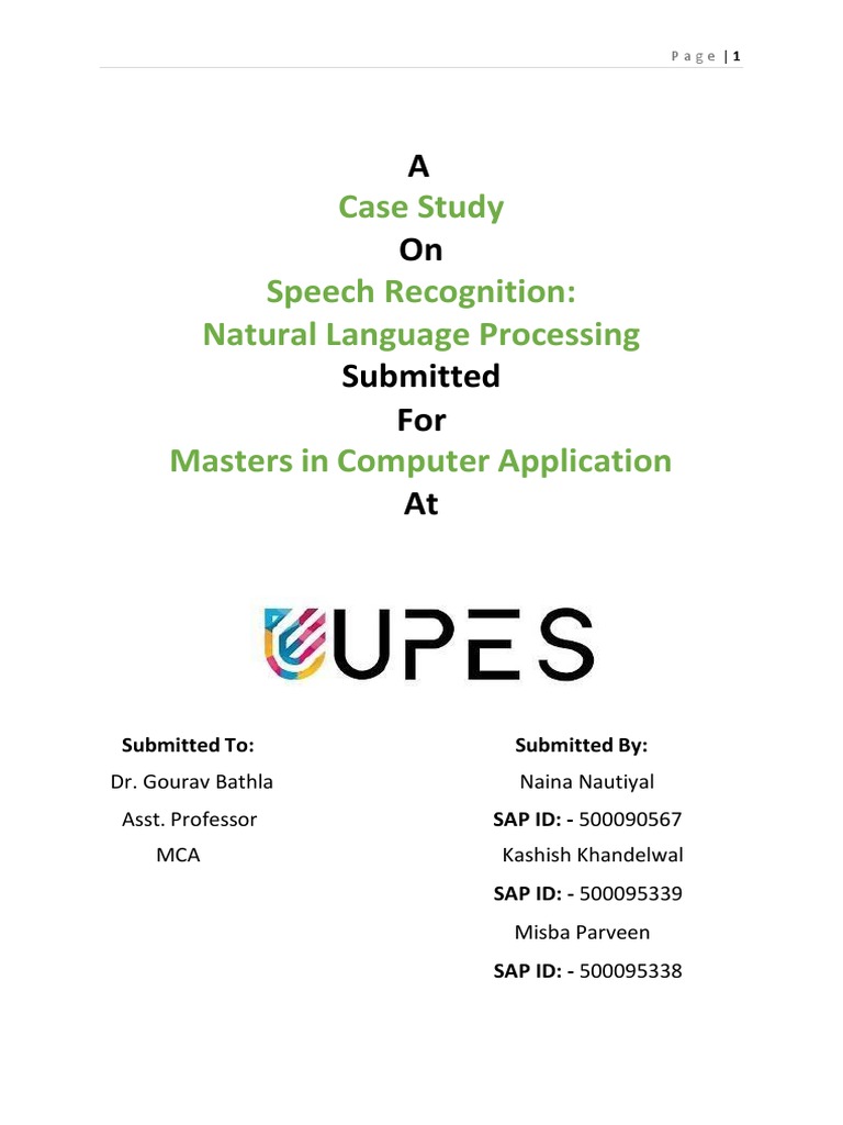 CASE STUDY - Speech Recognition | PDF | Siri | Ios