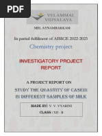 Class 12 Chemistry Project On Quantity of Casein in Milk | PDF ...