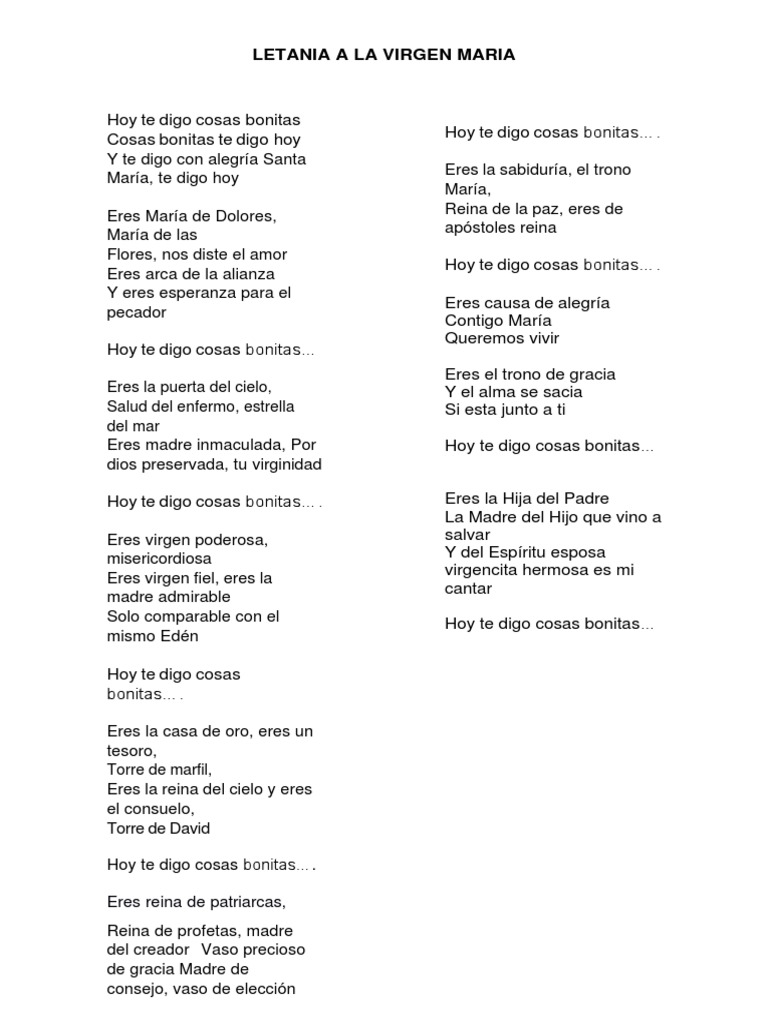 Hoy Te Digo Cosas Bonitas | PDF