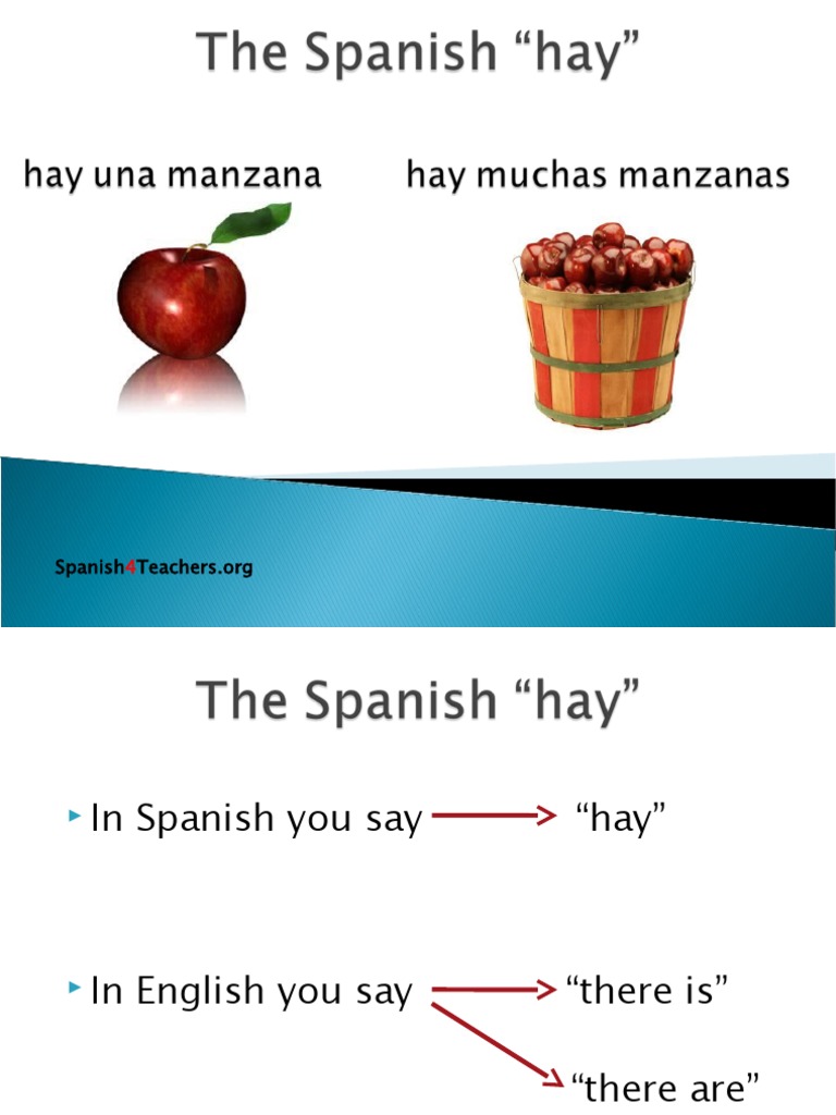 Spanish Powerpoint Hay There Is There Are | PDF | Foreign Language Studies