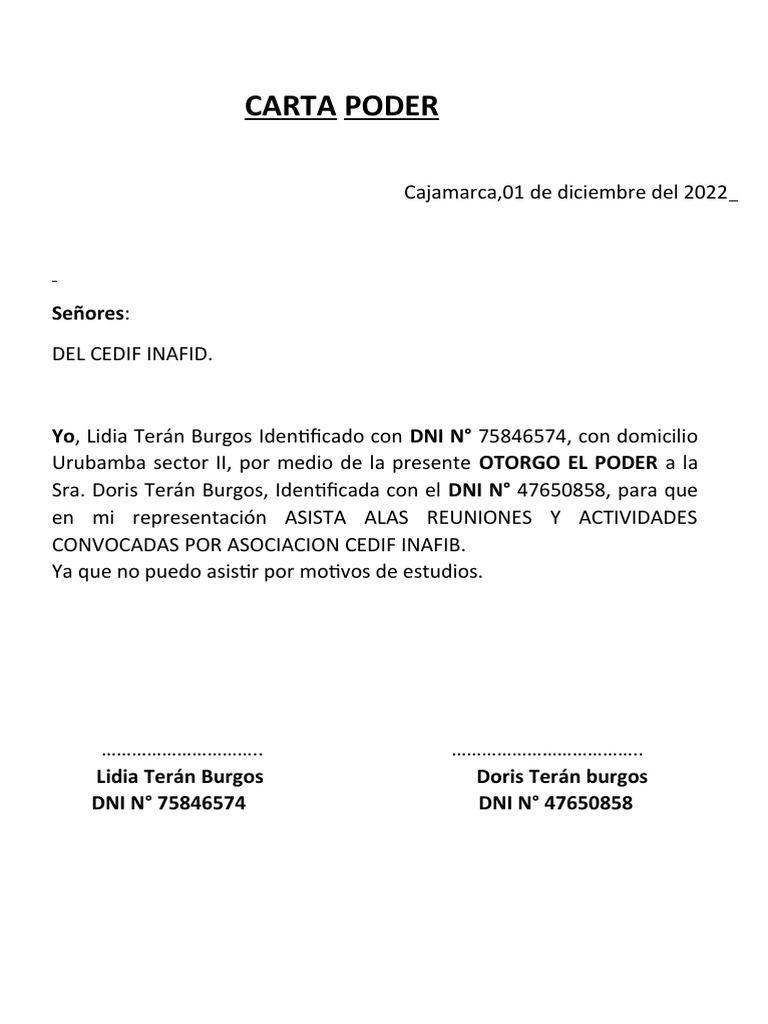 Carta Poder | PDF