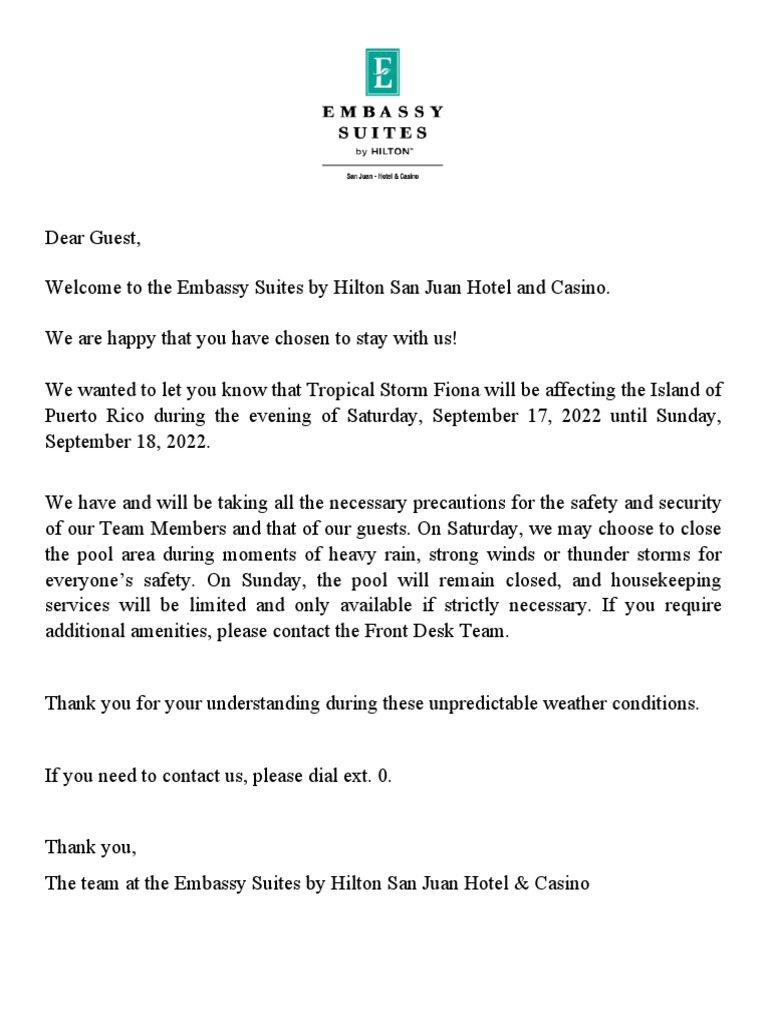 Tropical Storm Letter | PDF