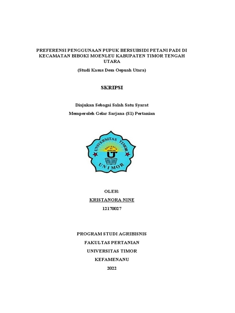 REVISI SKRIPSI ITHA - Kiri | PDF