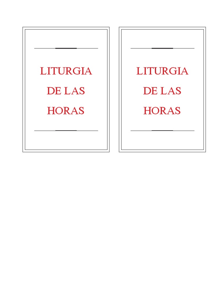 Liturgia de las Horas: Guía Completa | PDF | Clásicos