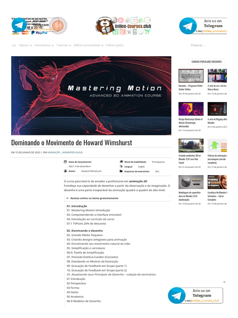 Mastering Motion Por Howard Wimshurst - Cursos Premium Online | PDF ...
