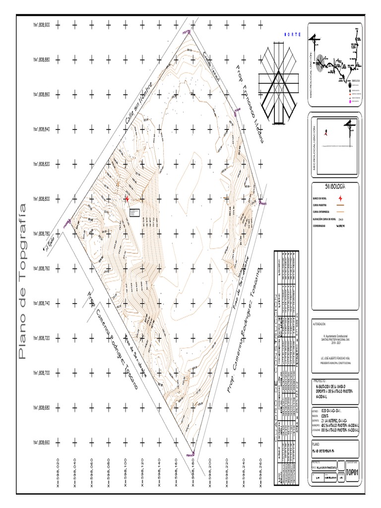 101-Top01 Plano Topografia | PDF