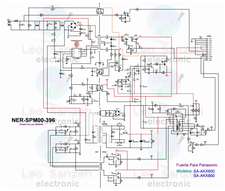 Panasonic Sa-Akx600 Sa-Akx800 Smps Psu SCH | PDF
