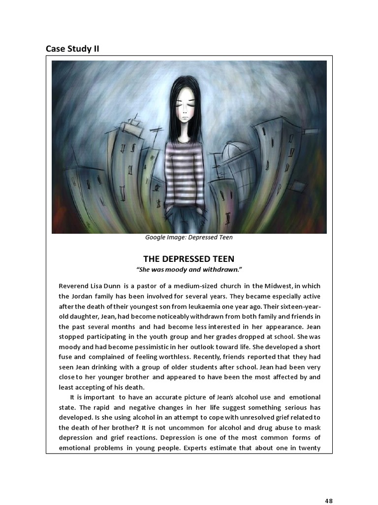 Case Study II The Depressed Teen | PDF | Adolescence | Substance Abuse