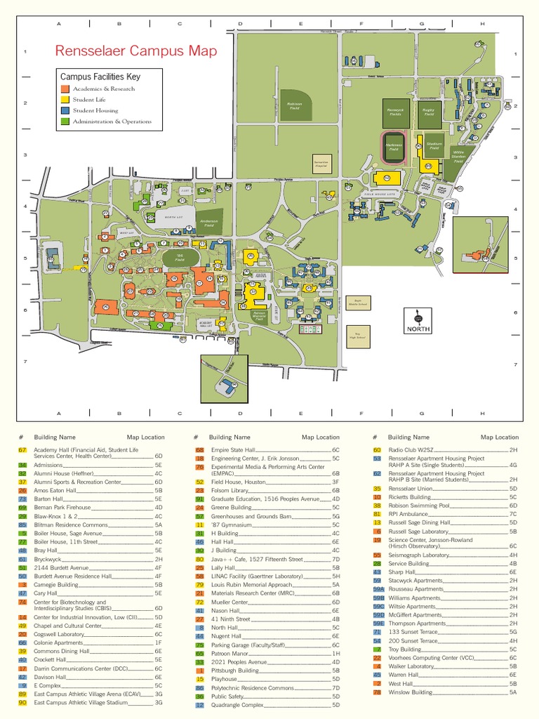 Rensselaer Campus Map Overview | PDF