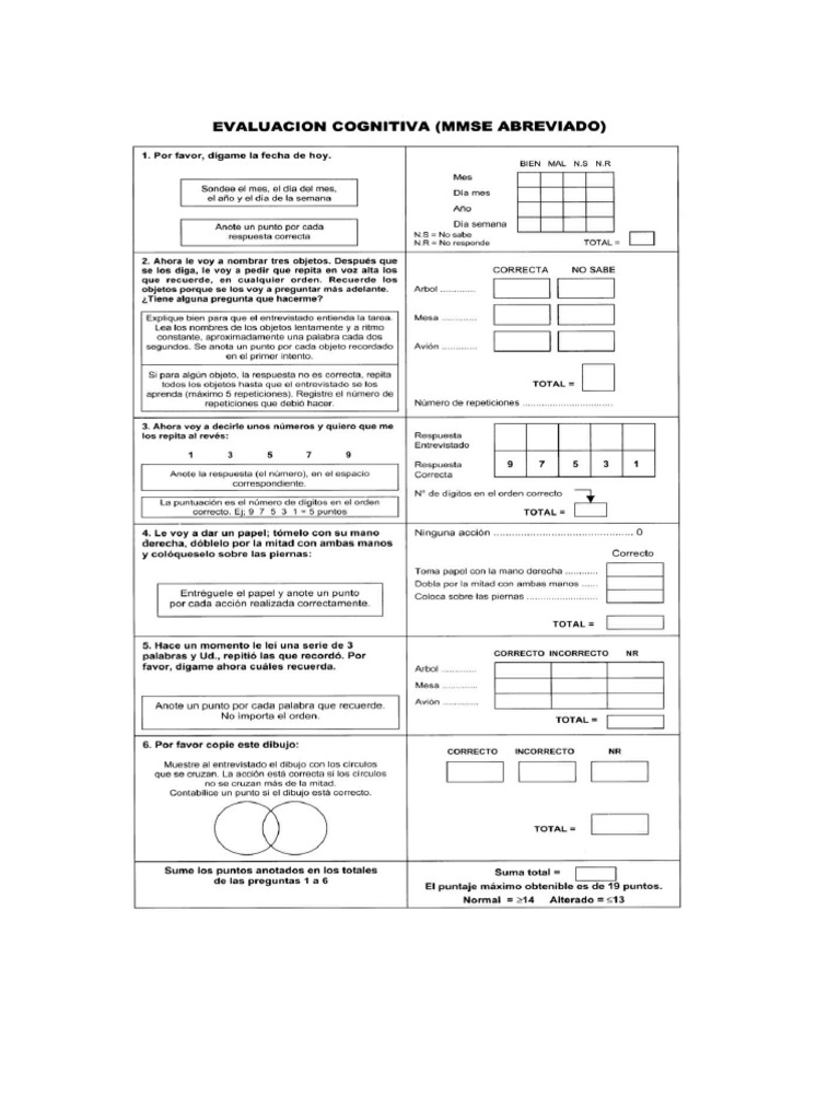 2 Minimental Abreviado | PDF