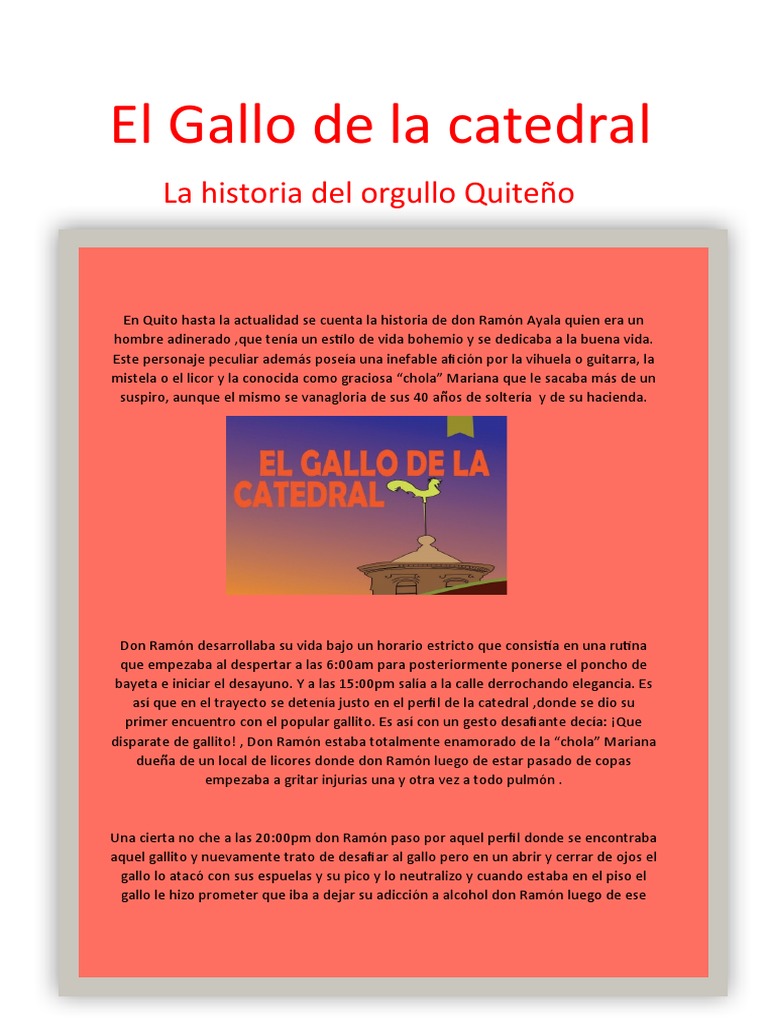 Leyenda del Gallo de la Catedral | PDF