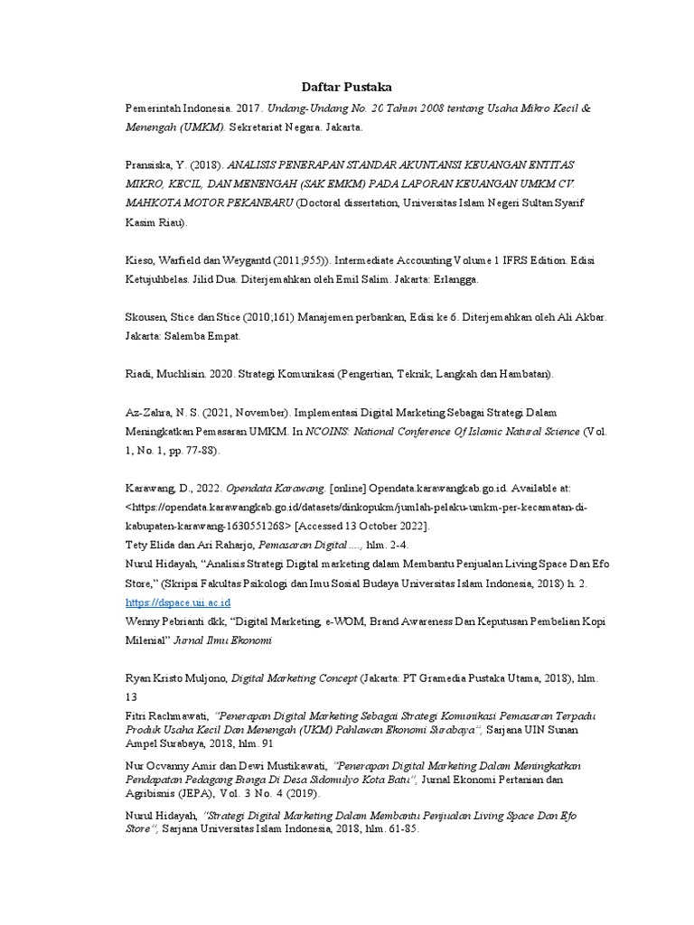 Niko - Daftar Pustaka | PDF