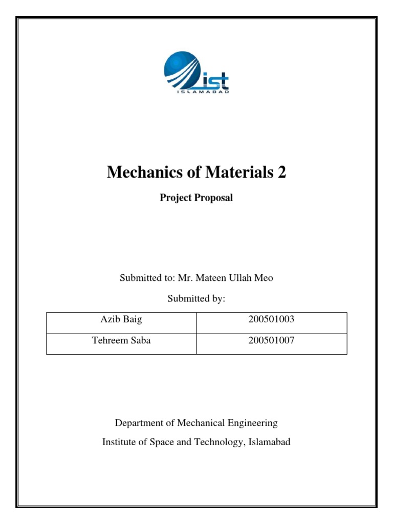 Mom Project Proposal | PDF | Stress–Strain Analysis | Rail Transport