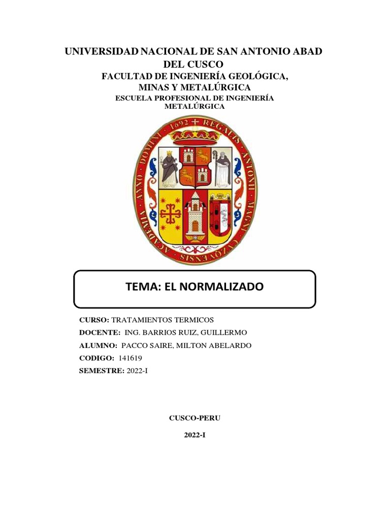 El Normalizado | PDF | Acero | Tratamiento a base de calor