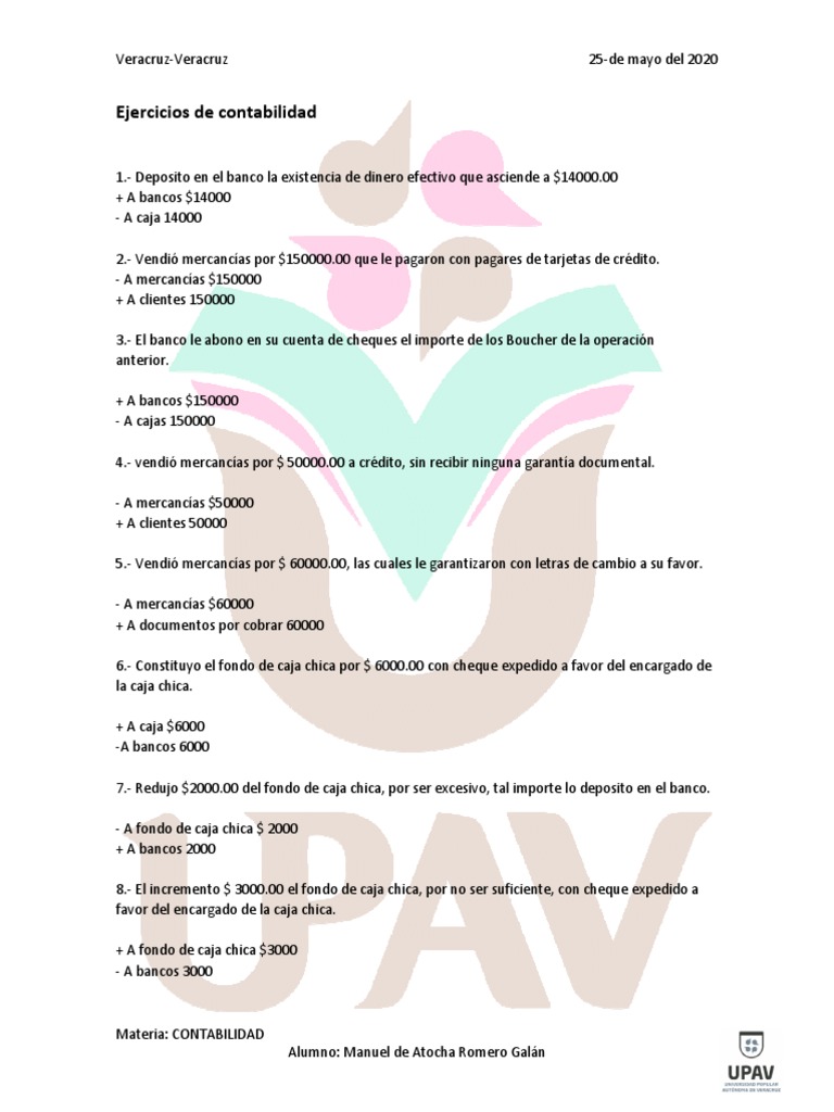 Ejercicios de Contabilidad (MRG) | PDF