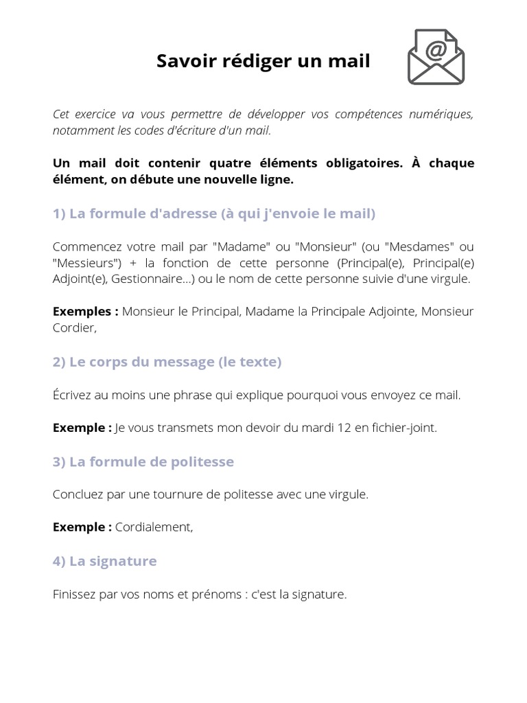 Rédiger un mail professionnel efficace | PDF