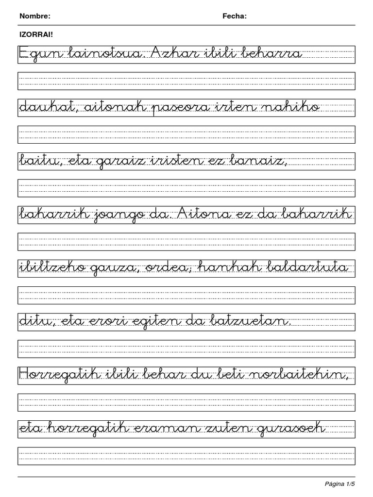 Kaligrafia ariketak | PDF