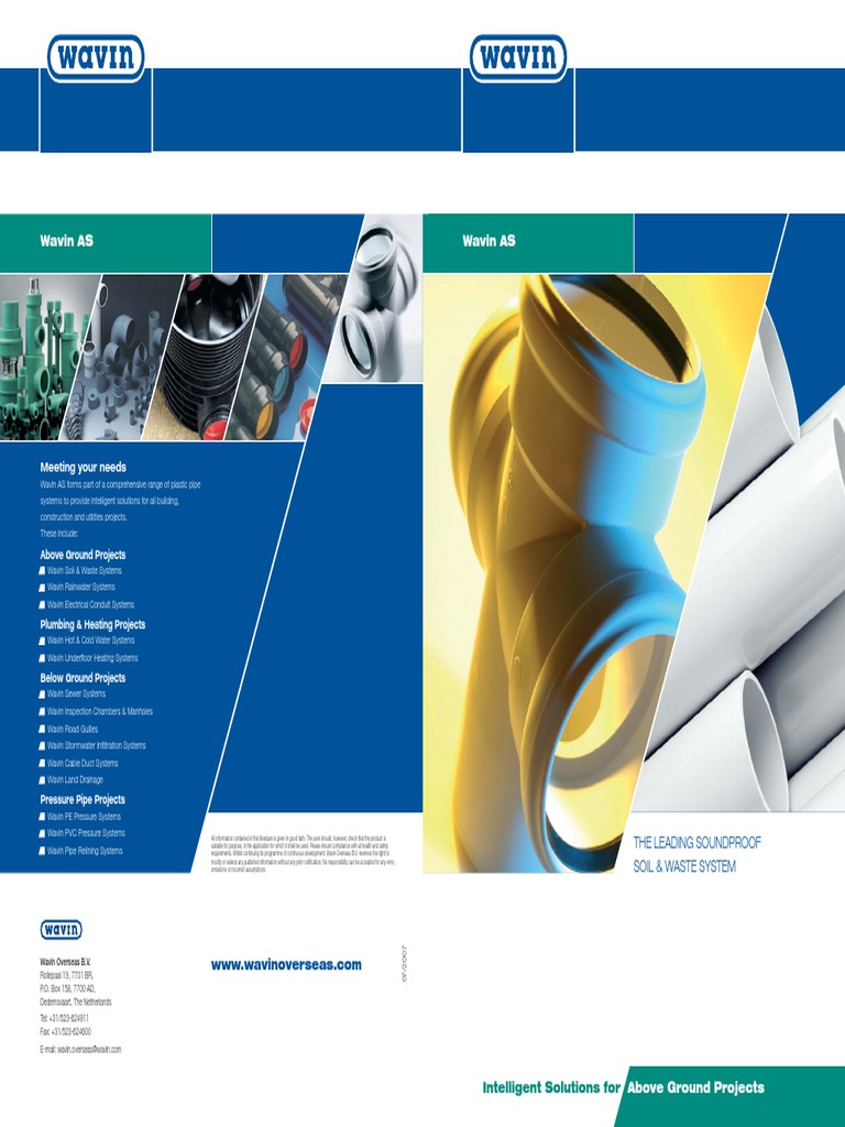 Wavin AS | PDF | Plumbing | Pipe (Fluid Conveyance)