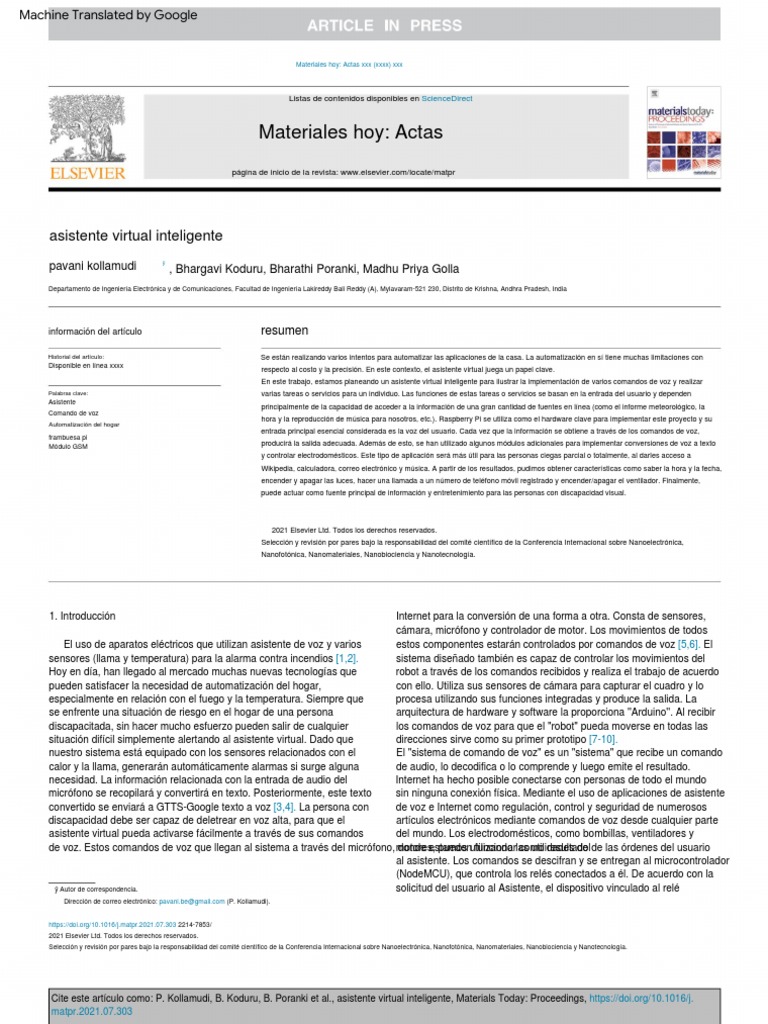Smart Virtual Assistant (Traducción) | PDF | Relé | Raspberry Pi