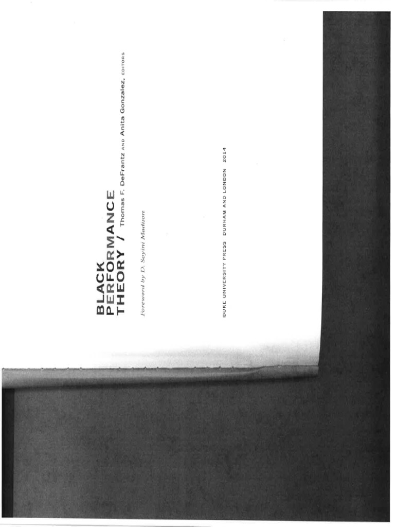 Black Performance Theory | PDF