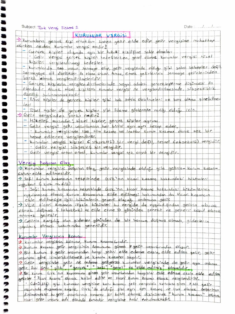 Türk Vergi Sistemi 2 Vize | PDF