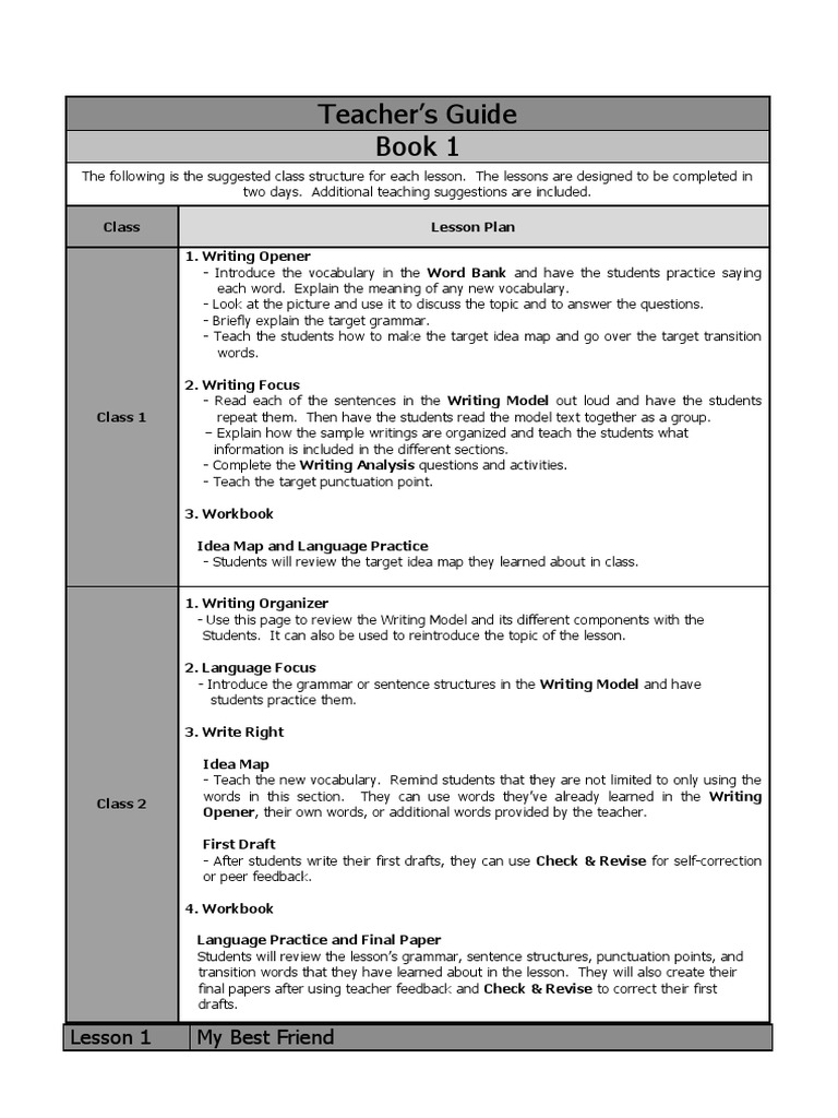 Write Right Beginner 1 Teachers Guide | PDF | Verb | Sweater