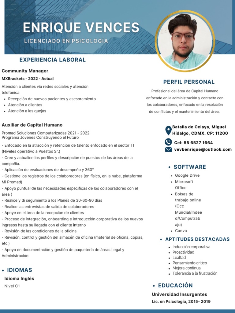 CV Enrique Vences 2022 | PDF | Informática