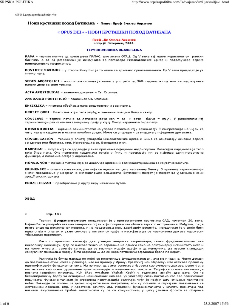Smilja Avramov - Krstaski Pohod | PDF