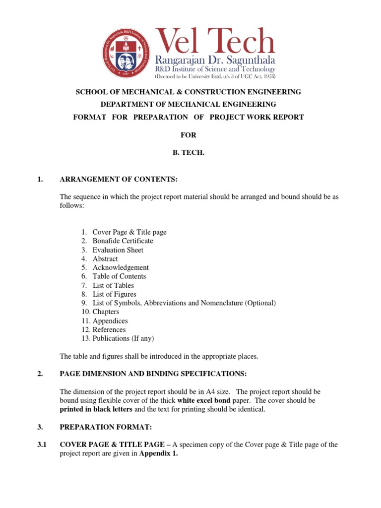 Ug Project Report Format | PDF | Times New Roman | Written Communication