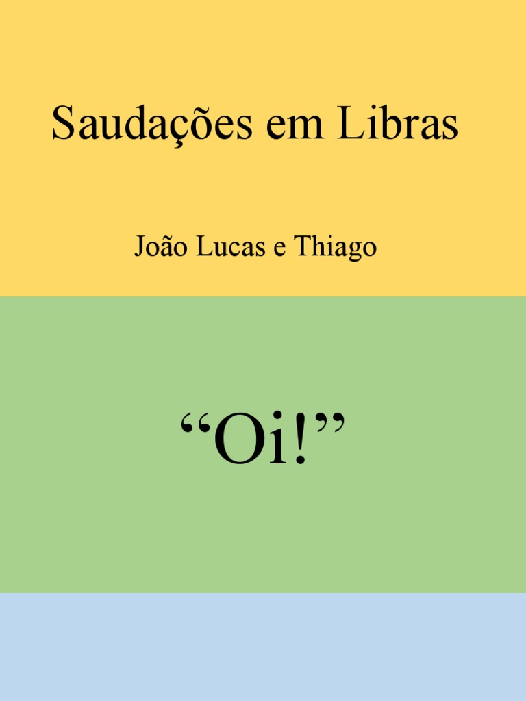 Saudações em Libras | PDF