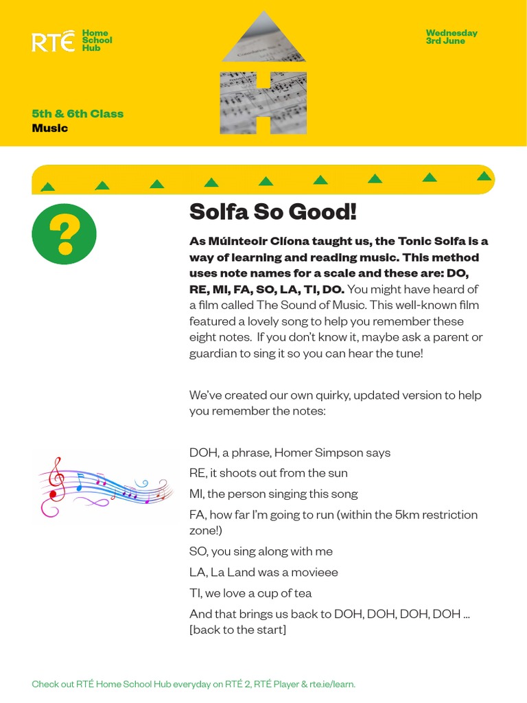 Tonic Solfa for Grade 6 Music | PDF | Clef | Notation