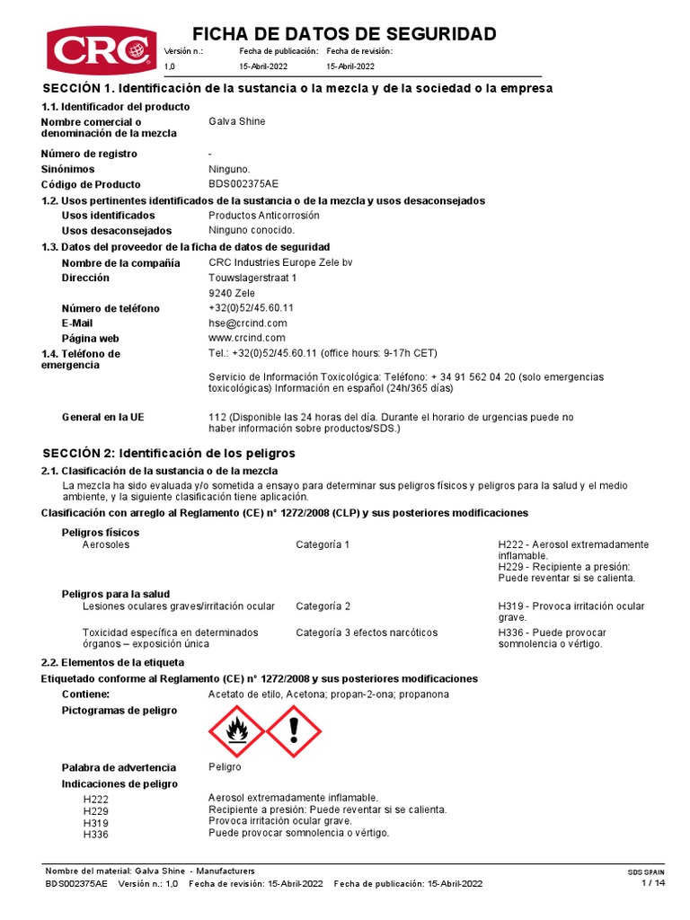 CRC - Galva Shine | PDF | Residuos | Agua